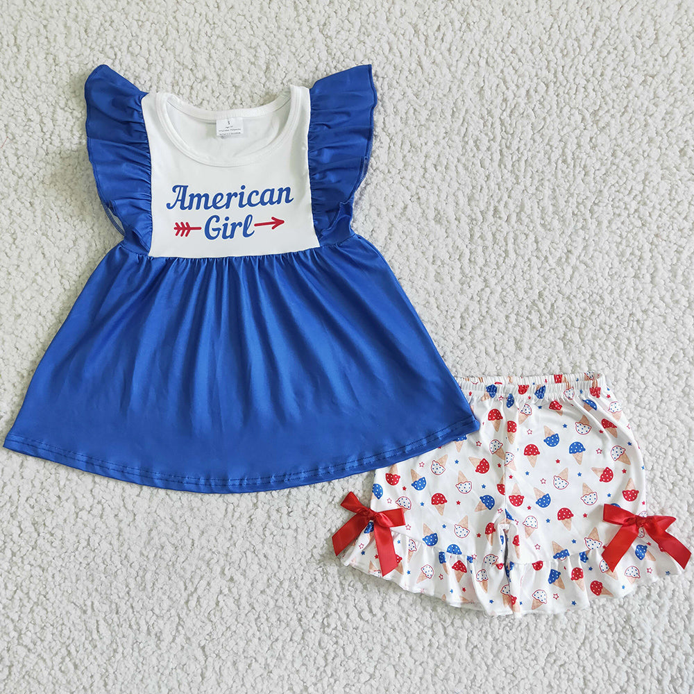 Boutique Baby Girls Clothes July 4th Kids Outfits Girls Summer Clothin ...